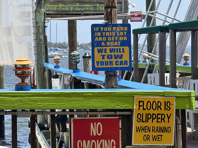 Even the warning signs here have personality &ndash; because safety can be fun in Florida style.