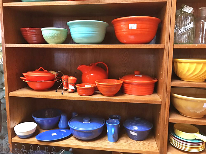 Fiestaware heaven! These vibrant vintage ceramics prove that kitchenware was more fun before minimalism took over our shelves.