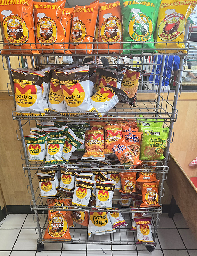 The snack rack of champions. Because sometimes your pizza needs a crunchy sidekick to complete the experience.