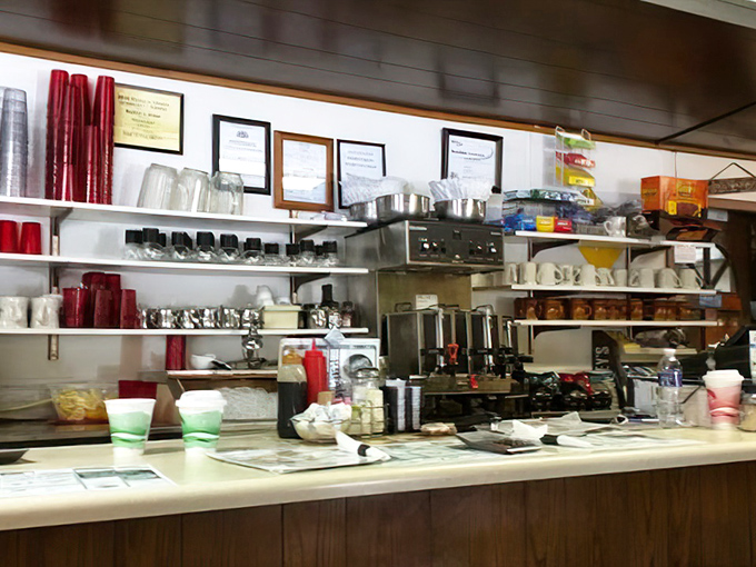 Behind the scenes, where coffee dreams come true and the organized chaos of diner service unfolds with practiced precision.