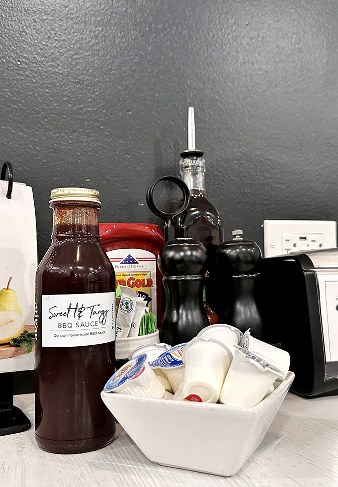 House-made BBQ sauce that deserves its own fan club. "Sweet & Tangy" isn't just a name&mdash;it's a promise kept.