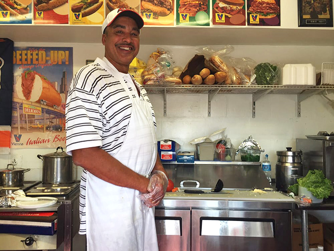 The magic happens right here, where skilled hands transform simple ingredients into Chicago-style culinary gold.