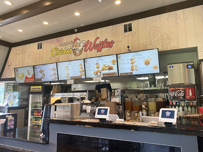 The ordering counter—where dreams are voiced and then, miraculously, transformed into edible reality. Digital menus mean more time for the kitchen to focus on flavor.