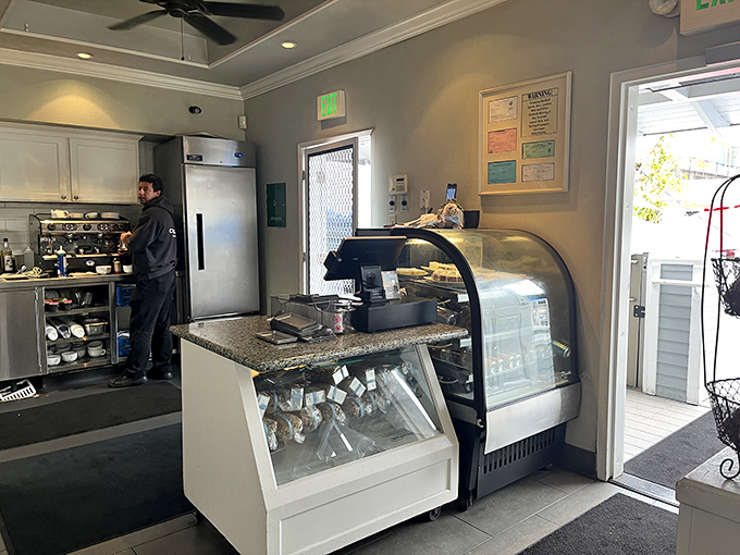 Where the magic happens—pastry cases filled with temptation and baristas crafting liquid motivation to fuel your coastal adventures.