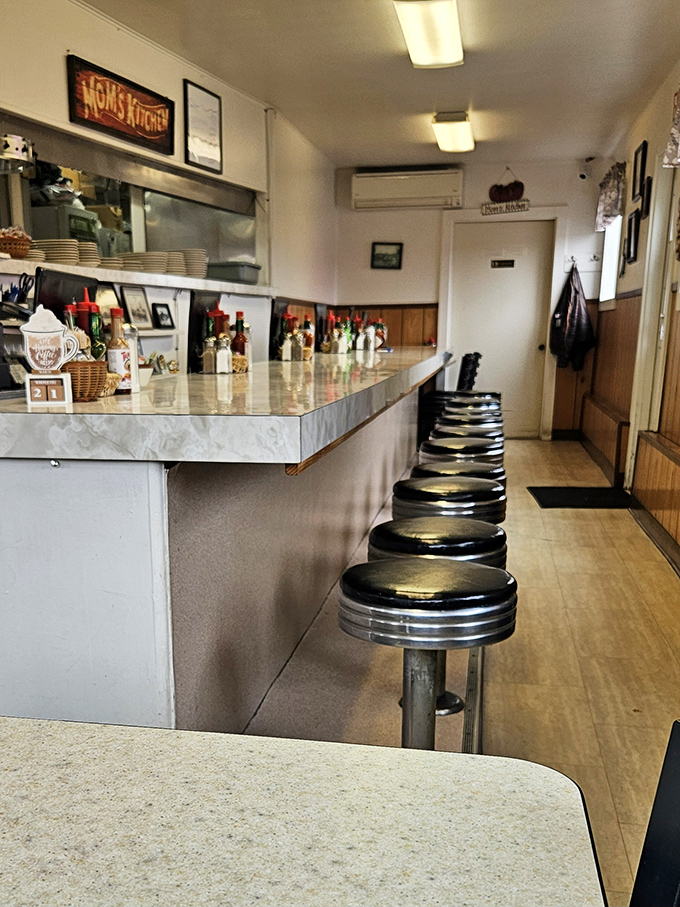 Counter seating&mdash;where solo diners become regulars and the coffee refills flow as freely as the diner gossip.