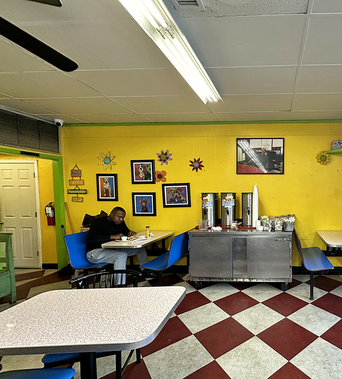 Early morning solitude at Bryant's&mdash;that magical moment before the rush when it's just you, your thoughts, and the promise of perfect biscuits.