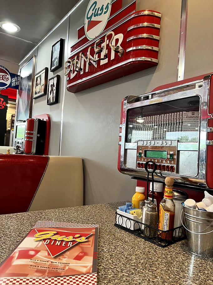 That iconic "DINER" sign above the booth tells you everything you need to know &ndash; you've arrived at the mothership of comfort food.