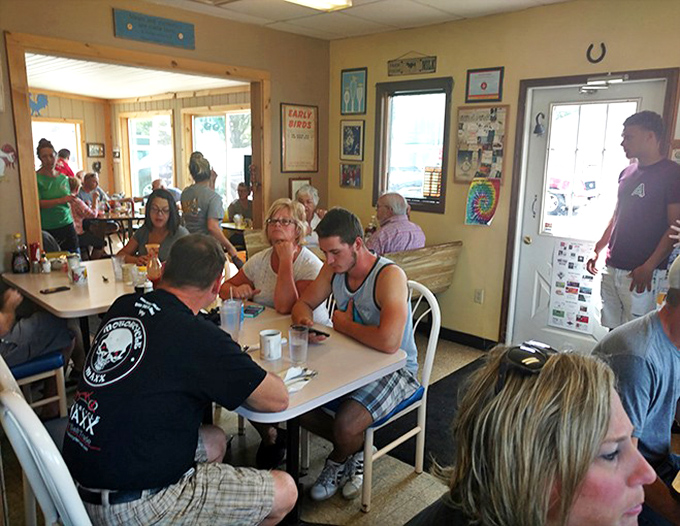 The true measure of a great diner: tables filled with locals of all ages, sharing stories and passing condiments like they're family heirlooms.