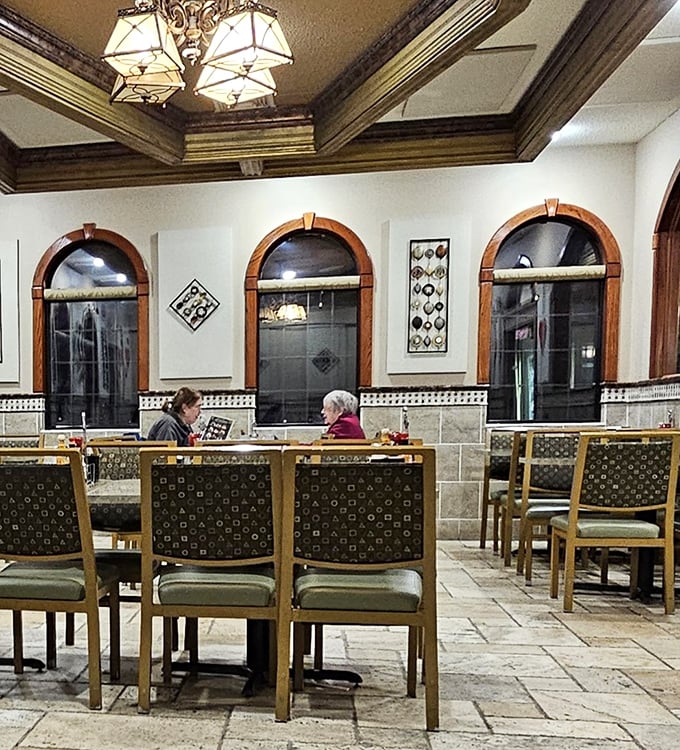 Where locals gather to solve the world's problems over coffee. Some friendships have been maintained at these tables longer than most marriages.