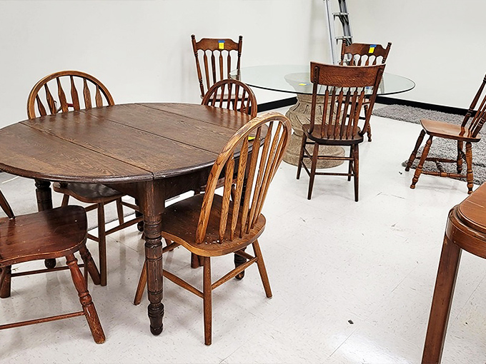 The checkout counter where dreams of filled carts meet the reality of twenty-five dollar budgets.