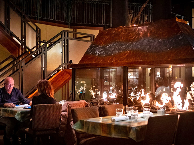 Dining by firelight adds romance to seafood feasting, proving that Toledo can rival any coastal city for ambiance.