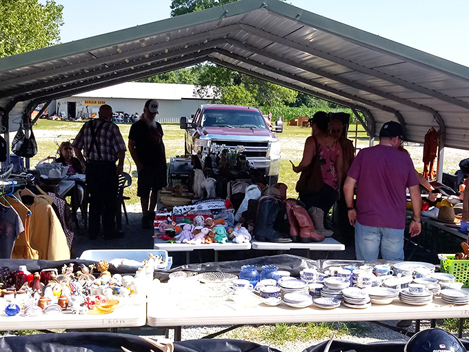 Everyday dishes transformed into nostalgic treasures. Someone's "just plates" become your "vintage find" with a simple change of ownership.
