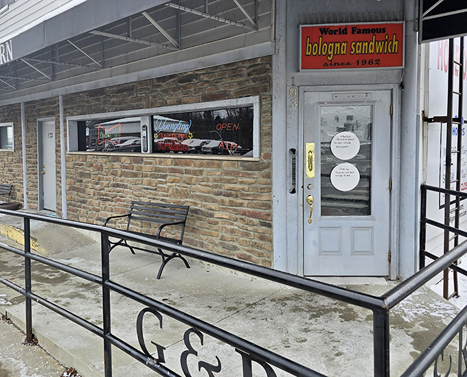 Through these doors lies dessert paradise, where cream pies achieve legendary status and dreams come true.