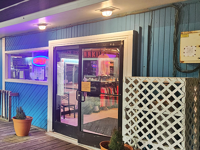 The entrance promises nothing fancy, which is exactly why it delivers something truly special inside.