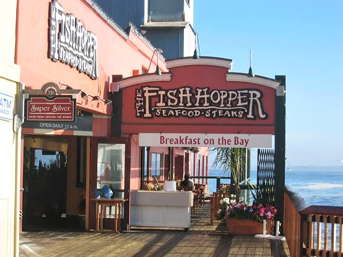 The entrance promises "Breakfast on the Bay," which might be the three most beautiful words in the English language.