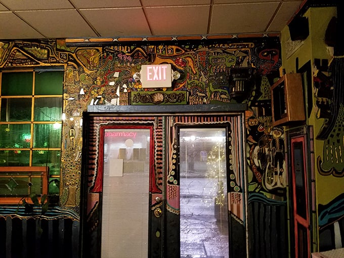 Even the exit is a work of art here. The psychedelic doorway feels like a portal between worlds&mdash;one ordinary, one extraordinary.