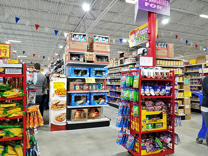 Snack attack central! Ollie's food aisles prove you can stock your pantry with name-brand goodies without emptying your wallet.