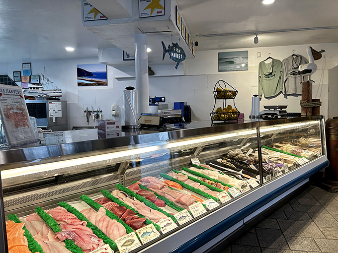 The fish market display case &ndash; it's like window shopping, but everything actually tastes as good as it looks.