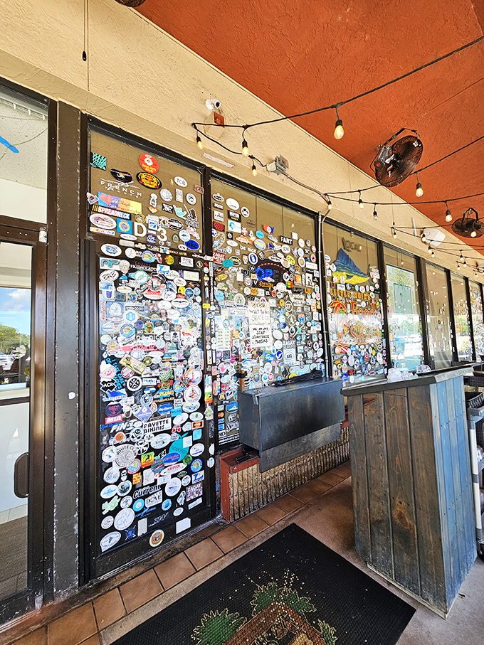 The front desk welcomes hungry souls into this temple of coastal cuisine and maritime hospitality.
