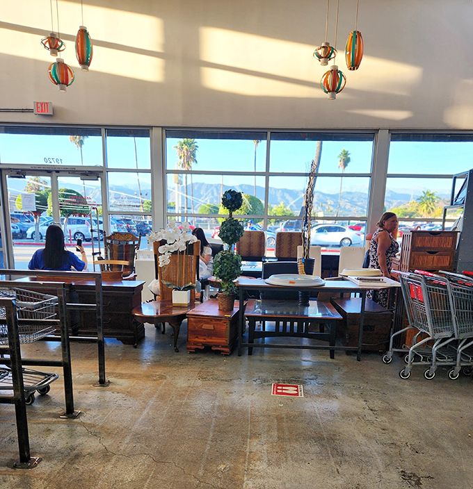 Furniture with stories to tell, bathed in California sunshine. That dining set has hosted more interesting conversations than most talk shows.