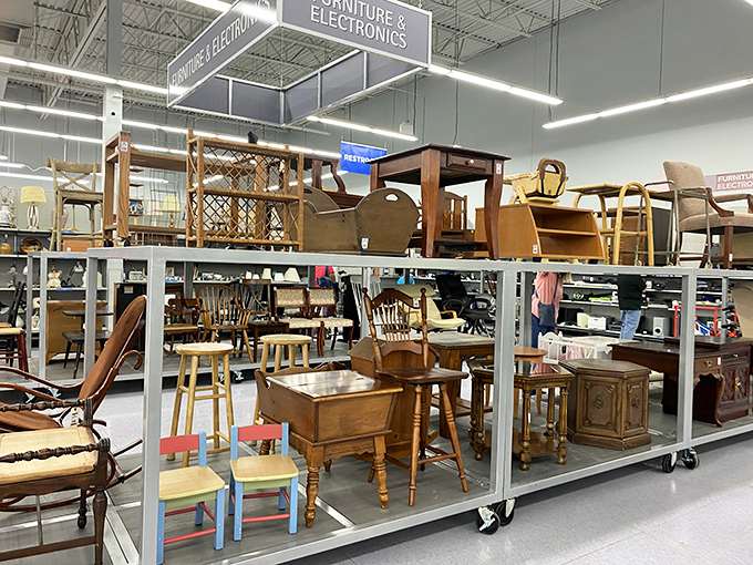 Furniture with history: These wooden chairs and tables have witnessed family dinners, homework sessions, and probably a few heated Monopoly games.