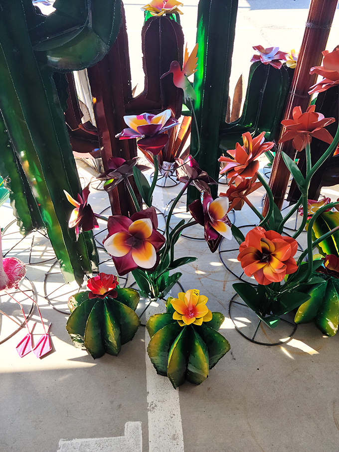 These metal cacti with vibrant flowers never need watering&mdash;perfect for those of us who've turned plant parenting into an extreme sport.