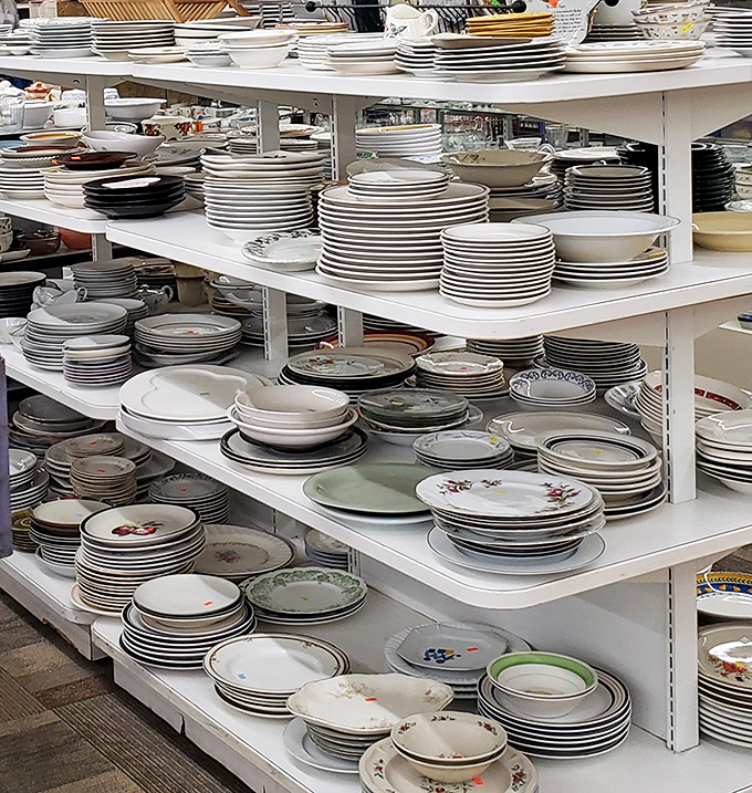 Dish paradise! More plates than an all-you-can-eat buffet, stacked with the collective dining history of Northeast Ohio.
