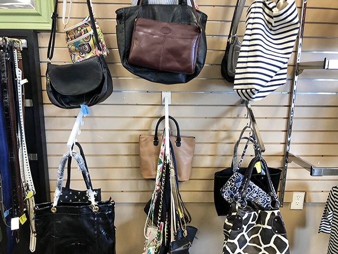 Handbag heaven for the fashion-forward bargain hunter. That leather tote probably cost someone's weekly salary but could be yours for lunch money.