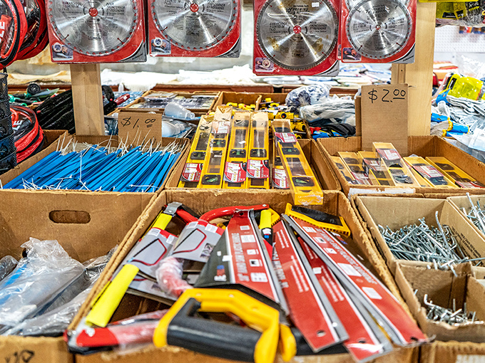 DIY paradise where $2 can buy the exact tool you've been searching three hardware stores to find. Handyman heaven in organized chaos.