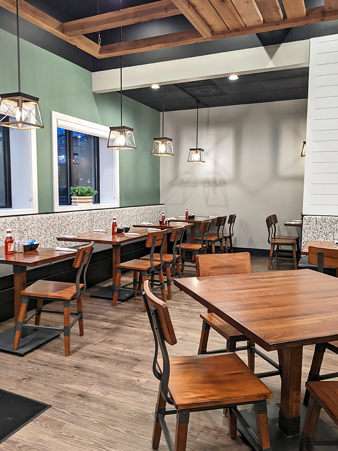 Modern farmhouse meets breakfast haven &ndash; where every table promises the possibility of pancake perfection and bacon bliss.