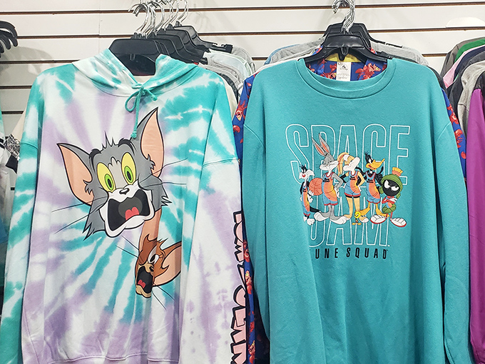 Tom and Jerry meet Space Jam on these vibrant hoodies. Cartoon fashion that transforms adults into gleeful kids again within seconds.