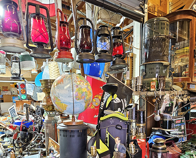 Illumination through the ages. These vintage lanterns and lamps could light up both your cabin and conversations about "the good old days."