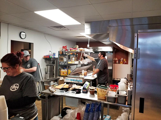 Behind the scenes where the magic happens&mdash;a glimpse into the organized chaos of a kitchen dedicated to the slow art of great BBQ.