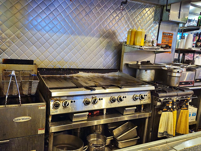 The kitchen at Nadine's &ndash; where magic happens on well-seasoned flat tops that have seen thousands of breakfasts come to life.