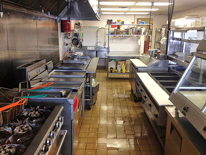 The engine room of breakfast magic&mdash;a kitchen where spatulas fly and griddles sizzle in the choreographed dance of diner perfection.