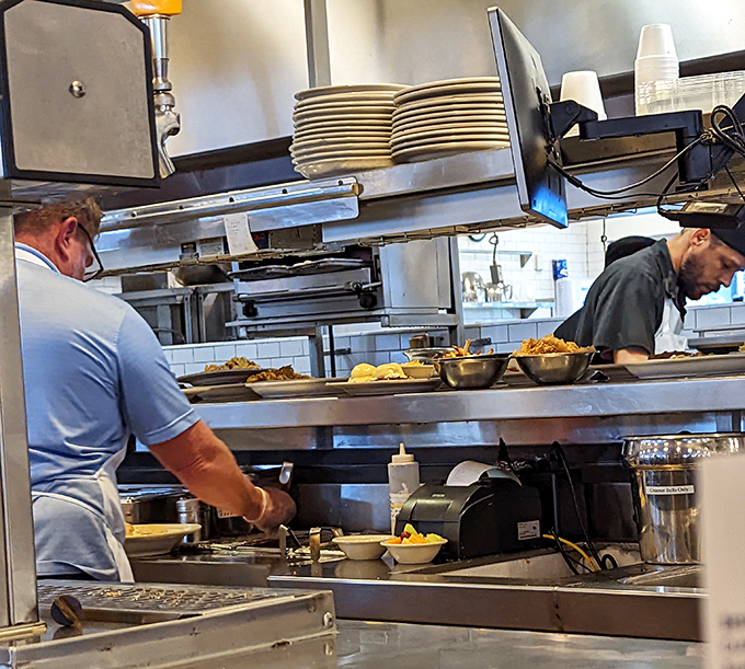 The kitchen where culinary magic happens, transforming simple ingredients into extraordinary comfort food experiences daily.