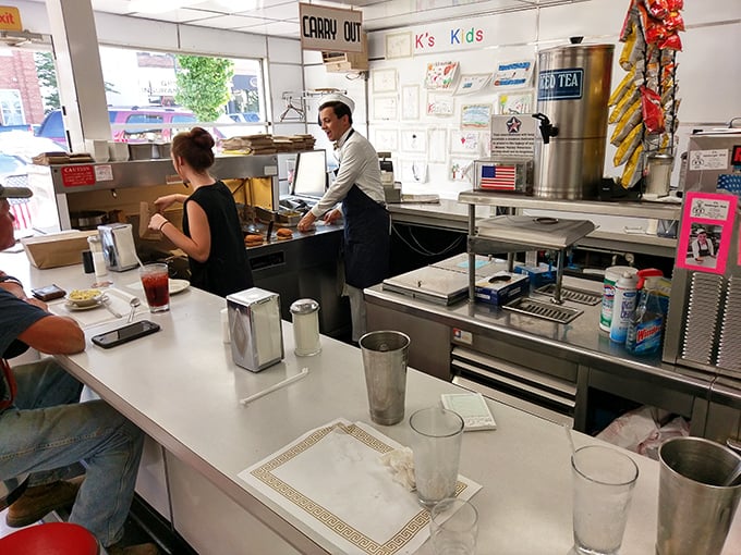 The open kitchen concept wasn't invented by fancy restaurants—diners like K's pioneered the transparency that lets you watch your meal's journey from grill to plate.