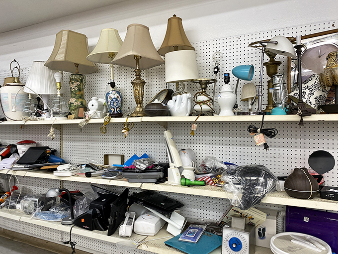 The lamp section glows with potential &ndash; mid-century ceramics, brass beauties, and quirky conversation pieces all priced less than a fancy coffee.