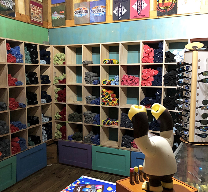 The gift shop displays more colorful t-shirts than your uncle's vacation wardrobe. That pelican statue has seen things&mdash;and is keeping all the beach secrets. 