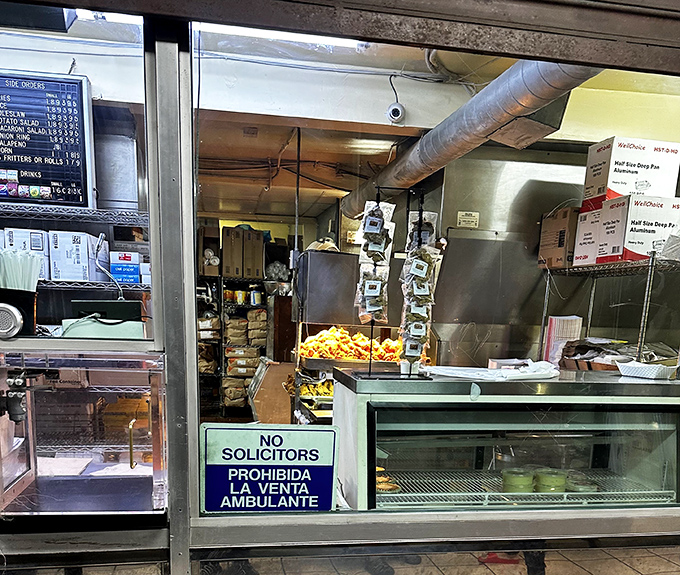 The ordering counter&mdash;where relationships between hungry customers and fried chicken happiness begin.