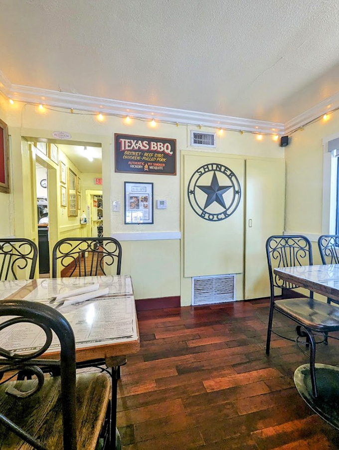 Every corner tells a story of barbecue tradition. The rustic elements aren't just for show&mdash;they're badges of smoky honor in the Inland Empire.