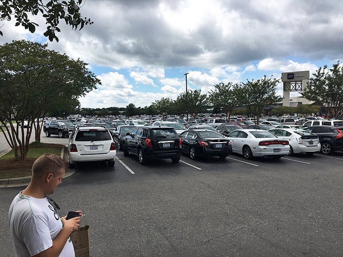 The packed parking lot tells the true story&mdash;bargain hunters know exactly where to find designer labels without designer prices.
