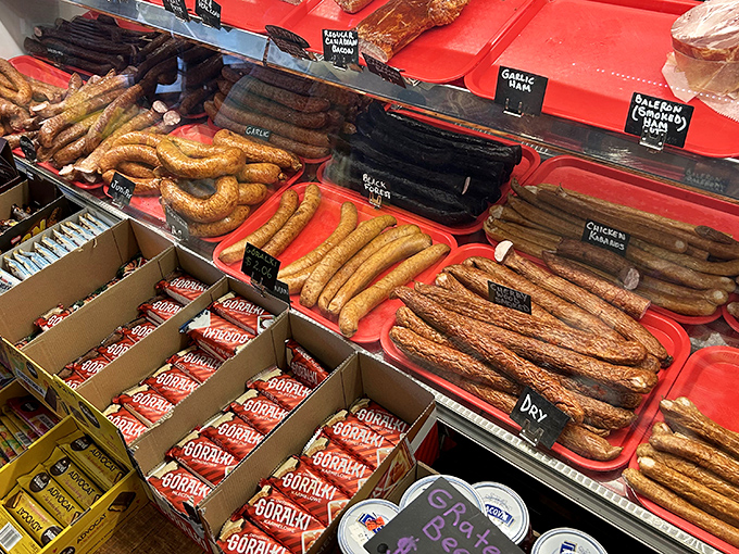 A sausage lover's dream lineup, where each variety tells a different story of smoking, curing, and generations of Polish culinary wisdom.