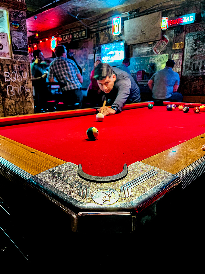 The pool table at Adair's isn't just for playing&mdash;it's for pausing between bites to pretend you're not just here for the food.