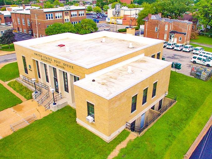 The stately post office building reminds us of an era when public architecture inspired confidence &ndash; solid as your Social Security deposit.