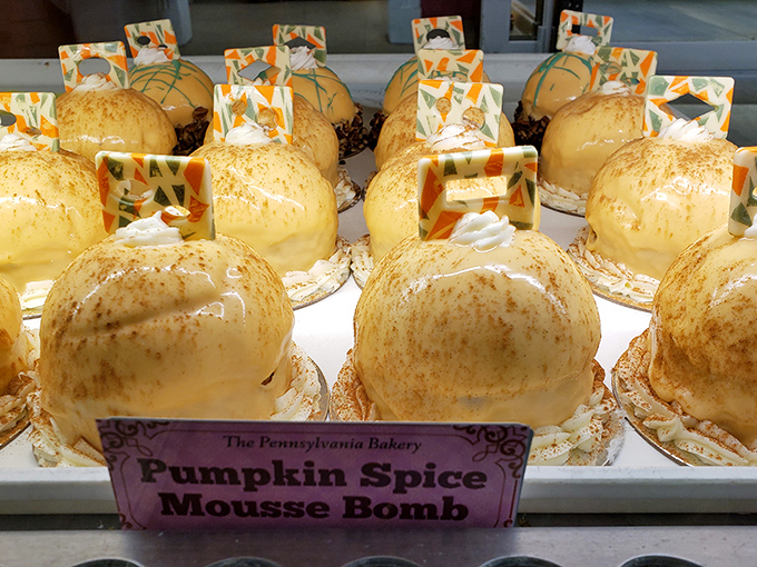 Pumpkin spice mousse bombs that capture autumn's essence in elegant golden spheres, each one a seasonal celebration waiting to happen.