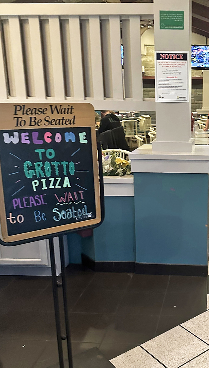 A welcoming chalkboard that says "come as you are." The colorful lettering feels like the start of a good story.