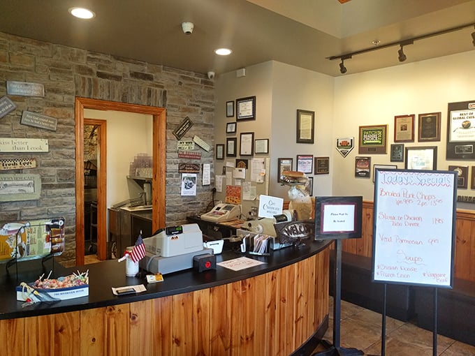 The nerve center of diner operations. That whiteboard of daily specials holds secrets to happiness written in dry-erase marker.