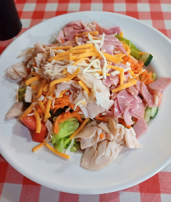 A chef's salad that proves vegetables can hang with the big boys &ndash; loaded with enough protein to make a bodybuilder nod in approval.