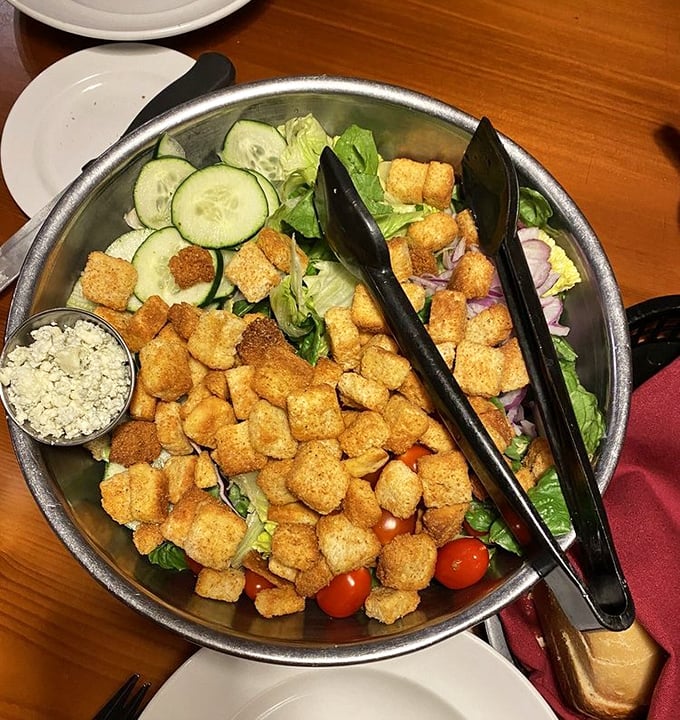 A salad that knows its role&mdash;fresh, crunchy supporting characters that set the stage for the beefy main event.